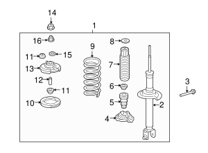 52610-TE0-A03 - Shock Absorber Assembly, R Rear - 2008-2012 Honda Accord | Honda Factory Parts