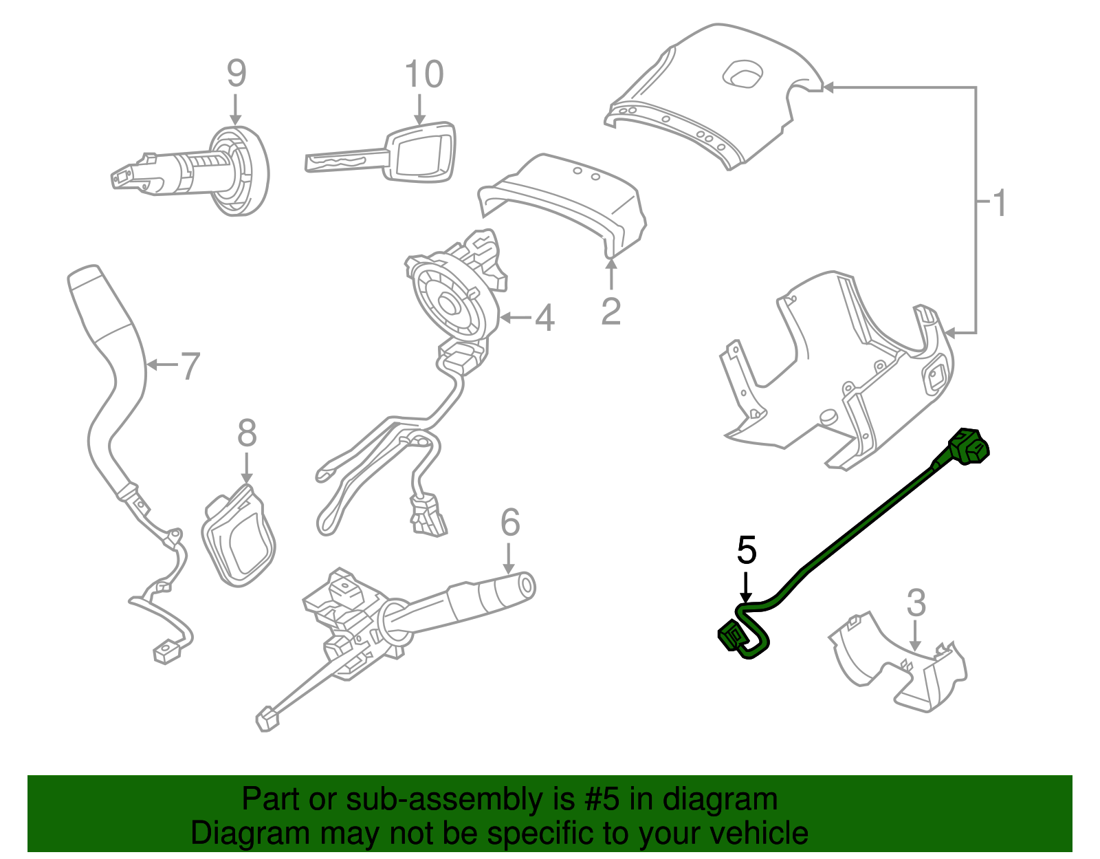 2015-2020 GM Steering Column Tilt Wheel and Telescope Switch 84270930 ...