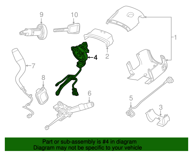 2018-2020 Cadillac Steering Wheel Airbag Coil #84123759 84427141 ...