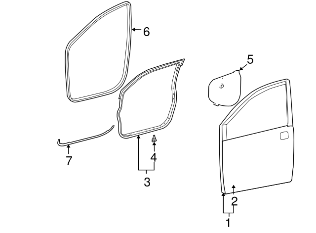62312-AE010-E0 - Surround Weather-Strip - 2004-2010 Toyota Sienna ...
