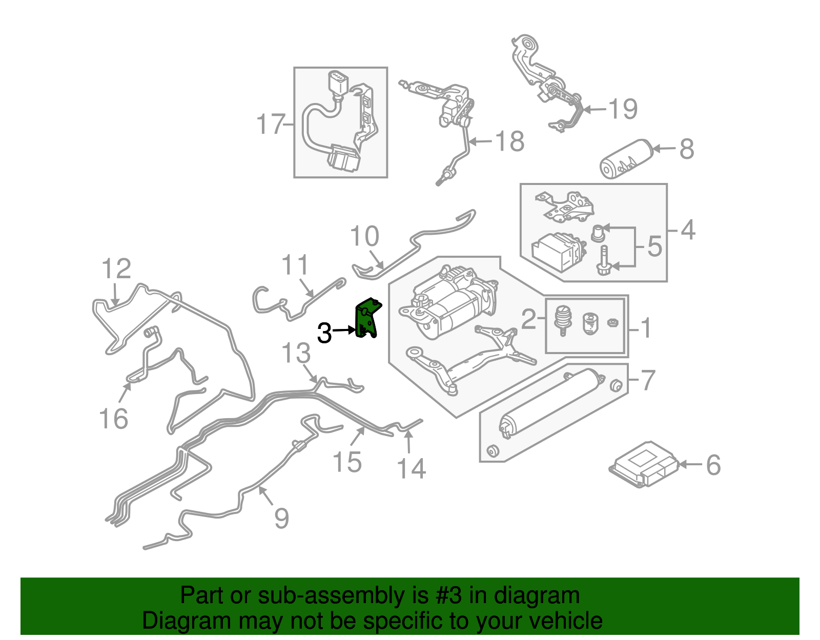 2007 Audi Q7 Air Compressor Retainer 7L0-616-869-A | Retail Performance ...