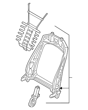 2018-2024 Audi Seat Back Frame 80A-881-045-T | TascaParts.com