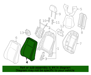 80A-881-775-L - Seat Back Cushion 2018-2024 Audi | AutoNationParts.com