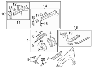 2017-2021 Subaru OEM NEW 2017-19 Subaru Impreza Crosstrek Apron ...