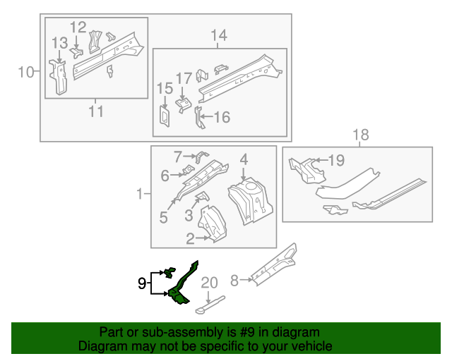 2017-2023 Subaru Impreza Front Reinforced 51690FL00A9P | OEM Parts Online