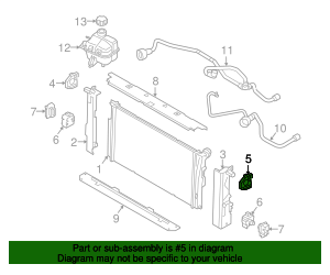 17118620732 - 2012-2021 BMW Radiator Bracket Lower Bracket (17-11-8-620 ...