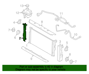 17117616026 - 2014-2021 BMW Radiator Bracket (17-11-7-616-026) | BMW of ...