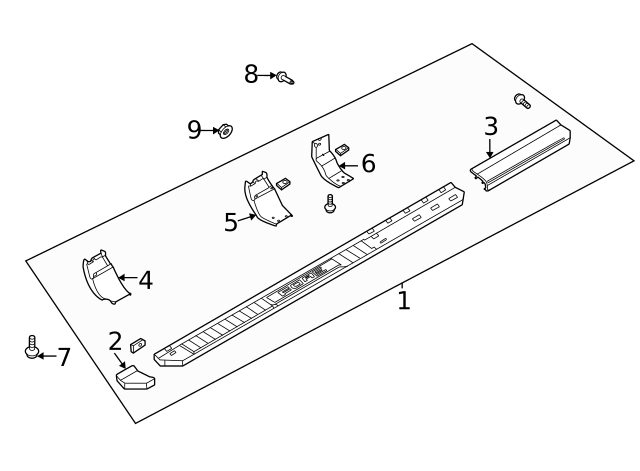 2021-2023 Ford F-150 Running Board ML3Z-16450-UA | Online Ford Parts ...