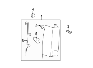 2007-2014 Cadillac Passenger Side Tail Lamp Assembly 22884388 GM ...