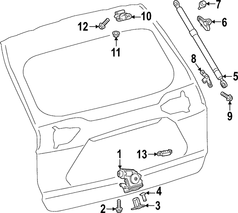 2022-2024 Toyota Corolla Cross Lift Cylinder 68960-0A040 | Toyota Parts ...
