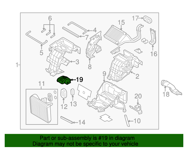 2015-2020 Hyundai Floor Duct 97111-B1000 | OEM Parts Online