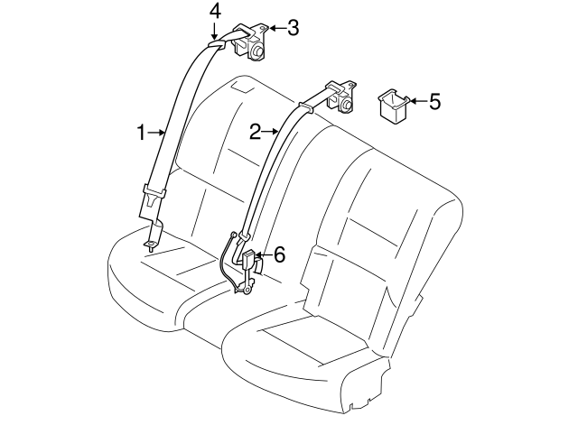 2006-2010 Infiniti Belt & Retractor 88854-EH10A | Faulkner Infiniti of ...