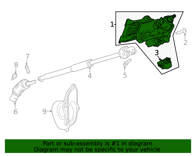 LR081615 - Steering Column 2013-2023 Land Rover | Land Leaping Genuine ...