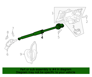 2013-2023 Land Rover Steering Shaft LR134726 | LandRoverParamusParts