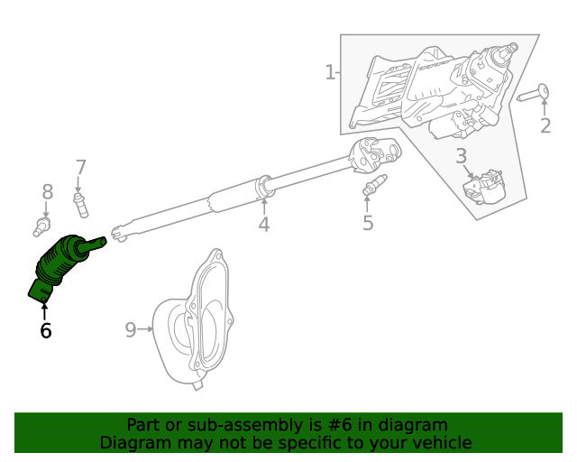 LR033647 - Steering Shaft Universal Joint - 2013-2020 Land-Rover | Land ...