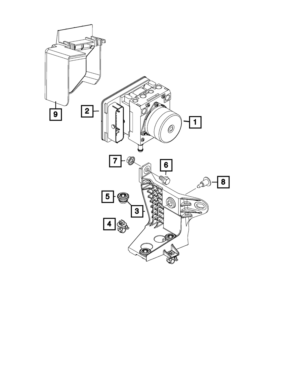 2019-2023 Mopar Anti-Lock Brake System Hydraulic Control Unit ...