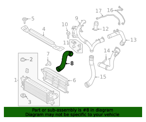 2021 Ford Bronco Inter-Cooler Hose MB3Z-6F073-C | TascaParts.com
