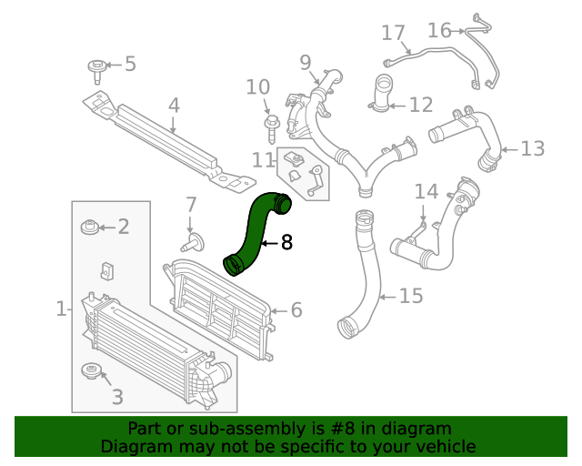2021 Ford Bronco Inter-Cooler Hose MB3Z-6F073-C | OEM Parts Online