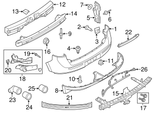2009-2020 Ford Bumper Cover Rivet -W713445-S300 | QuirkParts