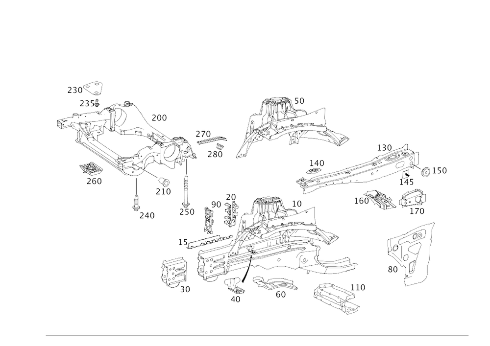 2016-2023 Mercedes-Benz Longitudinal Member 253-620-59-00 | Mercedes ...