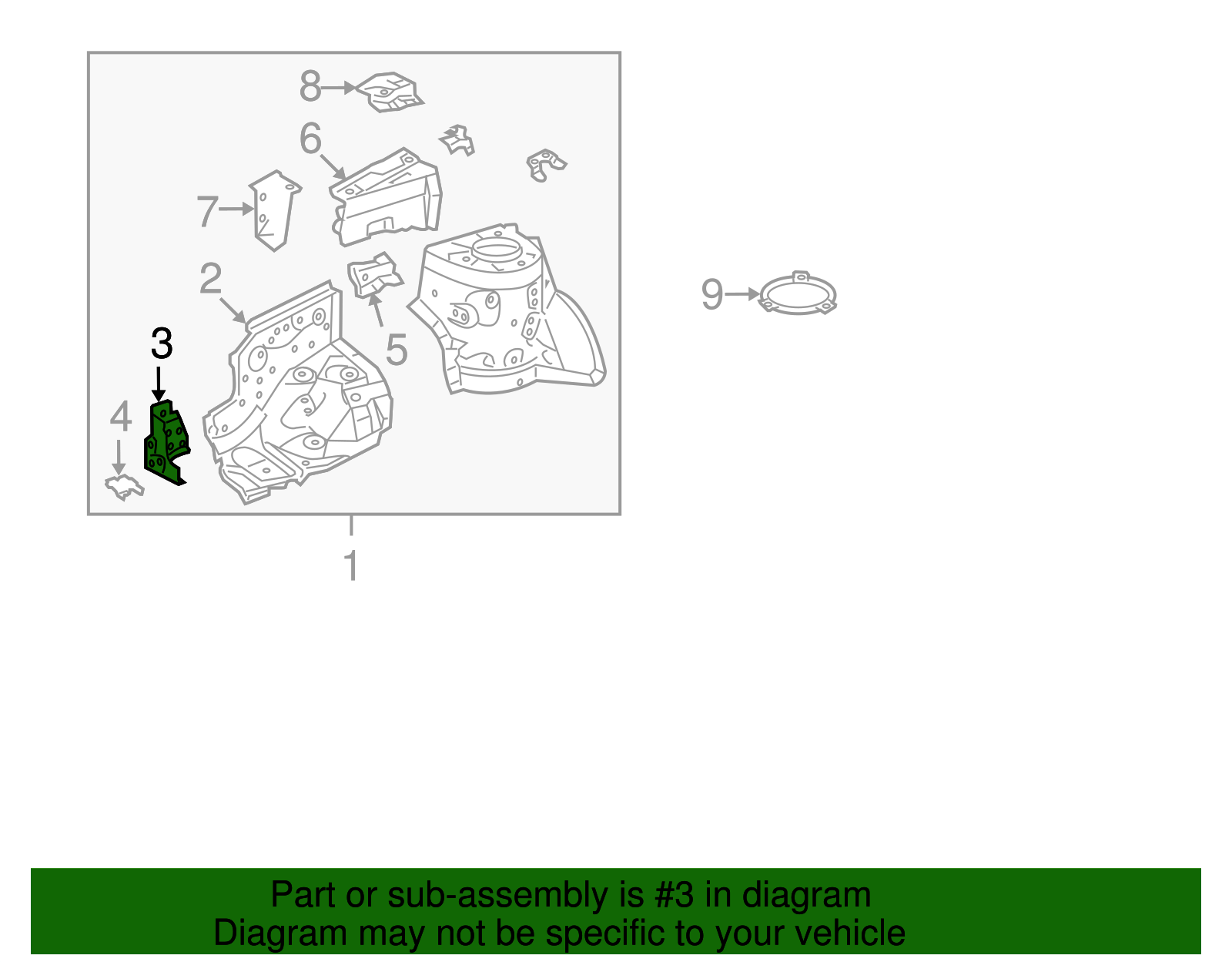 2009-2013 Toyota Corolla Front Panel Extension 53803-12060 | Toyota ...