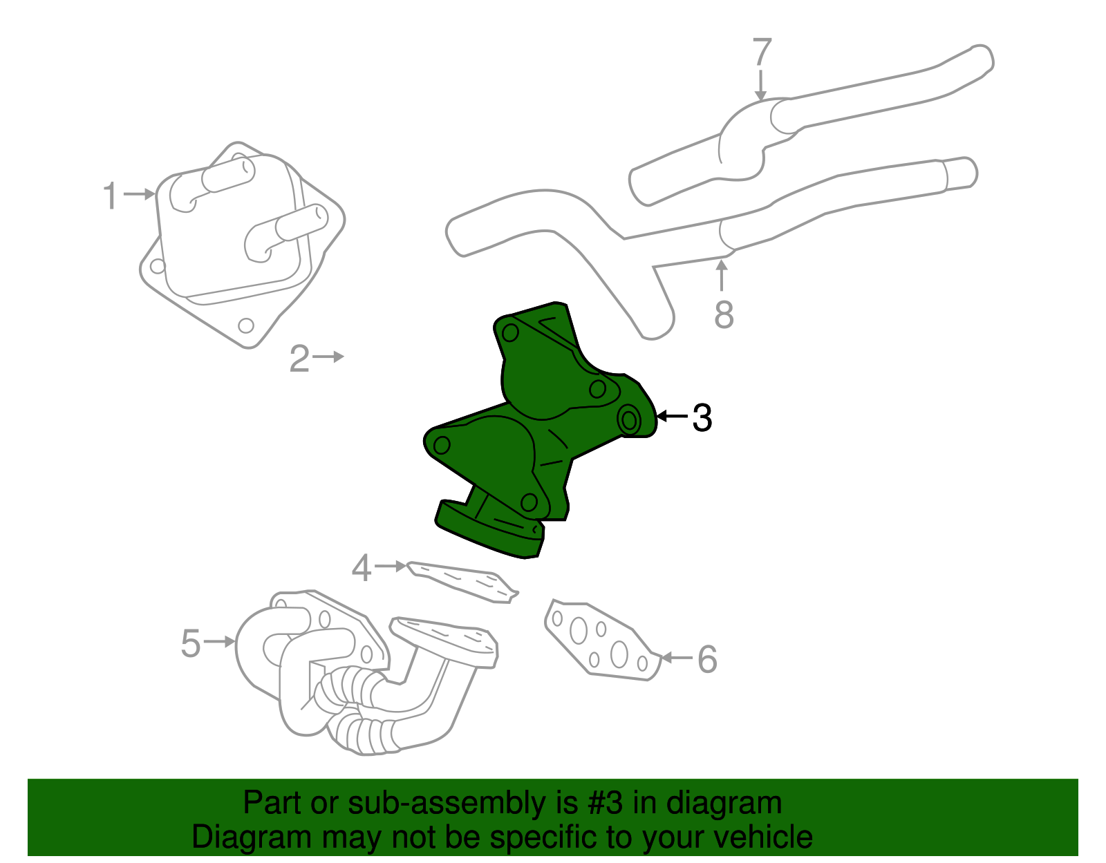 Genuine Toyota Mount Bracket part# 15781-0P010 for 2017-2022 Toyota ...