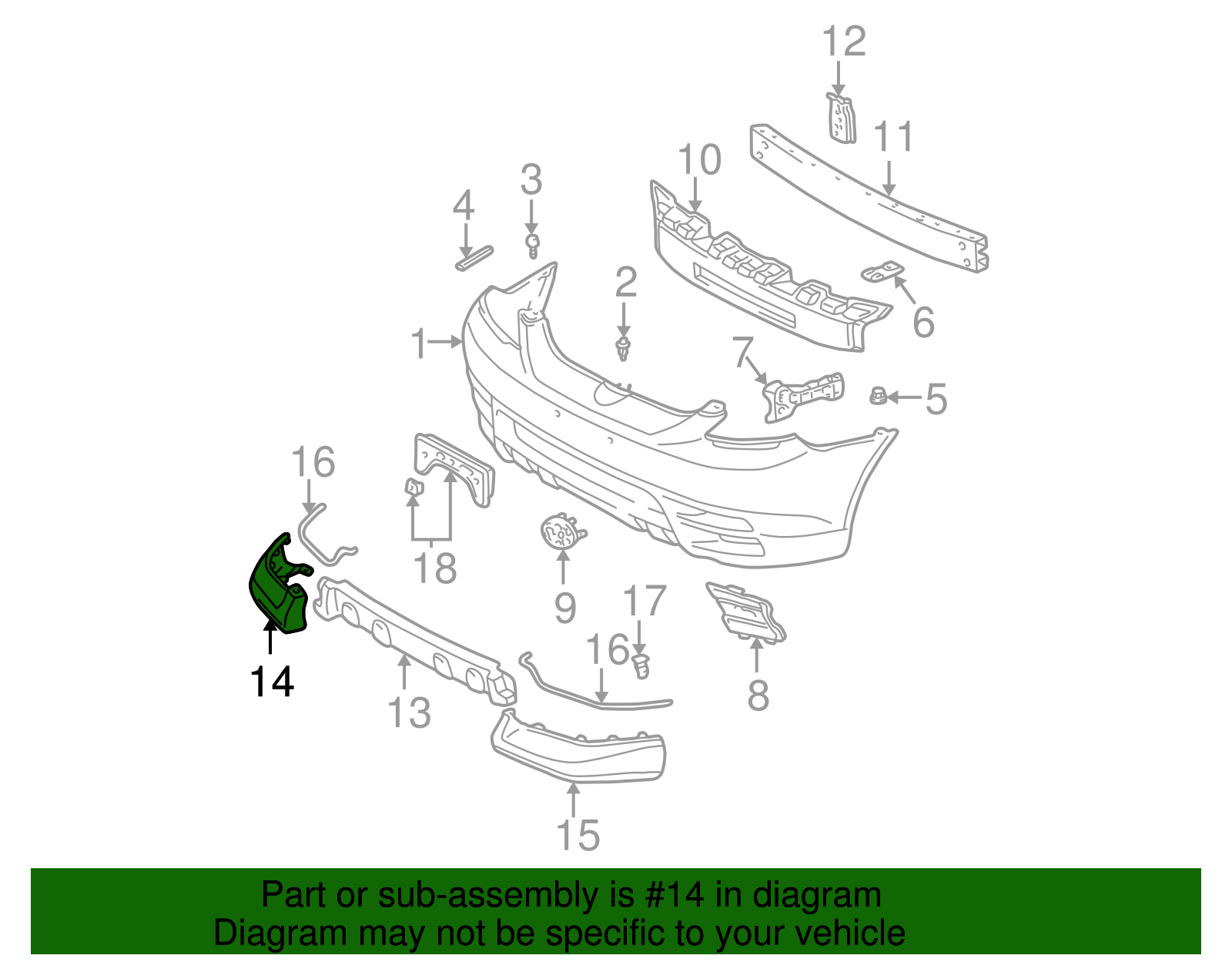 76851-02900 - 2003-2004 Toyota Matrix - Spoiler | Sparks Parts