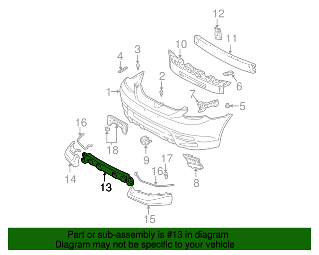 2003-2004 Toyota Matrix Spoiler 76082-02900 | Toyota Parts Center