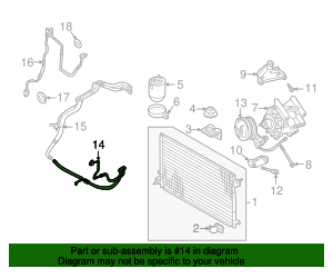 2002-2008 Jaguar S-Type AC Hoses XR833219 | JaguarParts.com