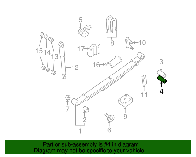 1986-2004 Nissan OEM NEW 1986-2004 Nissan Frontier Xterra XE Rear Leaf ...