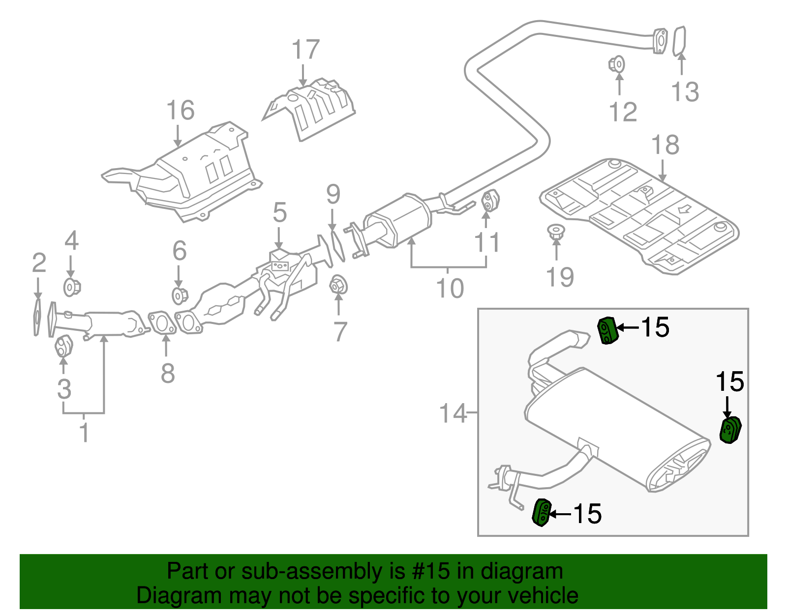 28762-3B000 - Rear Muffler Hanger 2001-2025 Kia | Kia.Parts Store