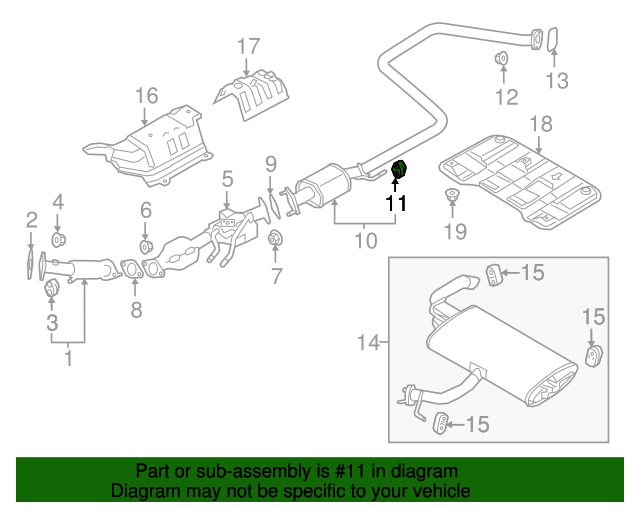 28760-2D000 - Muffler & Pipe Hanger 2004-2021 Kia | Kia.Parts Store