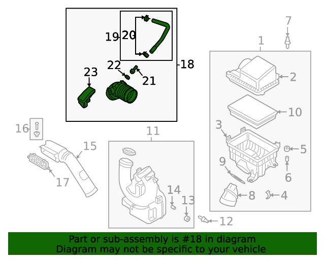 28218-Q5100 - Duct Assembly 2021-2025 Kia Seltos | Kia.Parts Store