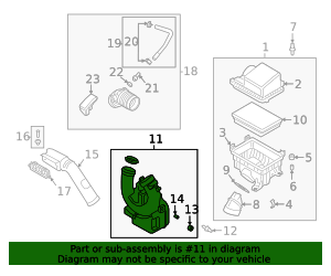2021-2022 Kia Seltos Duct Assembly 28218-Q5100 | TascaParts.com
