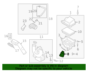 28159-Q5000 - Engine Air Intake Hose Adapter 2021-2024 Kia Seltos | Kia ...