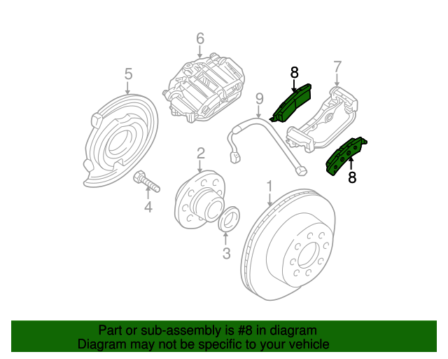 1999-2005 GM Rear Disc Brake Pad Set with Clips and Bolts 18043346 | GM ...