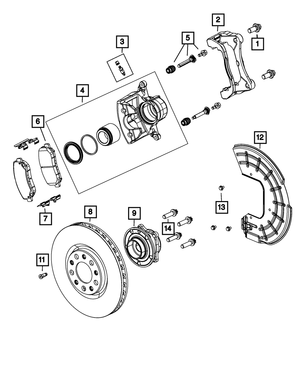 2013-2016 Dodge Dart Disc Brake Caliper Assembly, Right 68160684AB | My ...