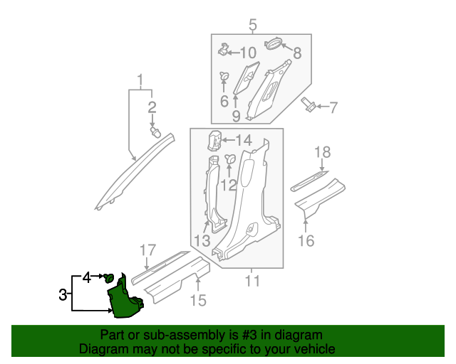 2013-2018 Hyundai Santa Fe Sport Cowl Trim 85826-4Z000-NBC | OEM Parts ...