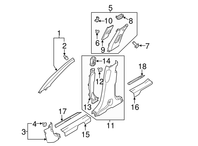 2013-2018 Hyundai Santa Fe Sport Cowl Trim 85826-4Z000-NBC | OEM Parts ...