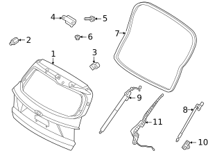 81761-R5000 - Hatch Seal 2021-2022 Kia Sorento | Kia.Parts Store