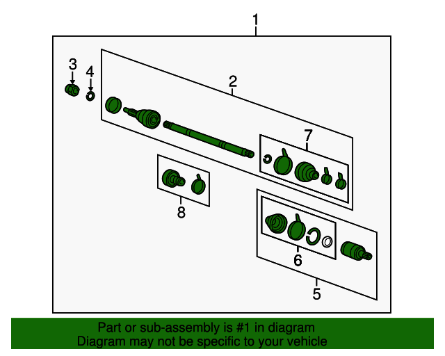 49500-38442-SJ - Axle Assembly 2003-2006 Kia Optima | Kia.Parts Store
