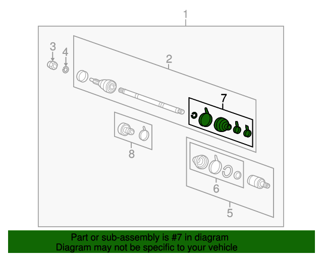 49509-38G00 - Outer Boot 2001-2002 Kia Optima | Kia.Parts Store