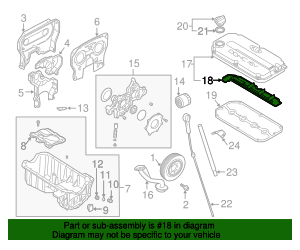 22402-2X500 - Valve Cover Baffle Plate 2001-2003 Kia Rio | Kia.Parts Store