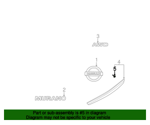 2011-2014 Nissan Murano Finish Panel Clip 26398-EW00C | TascaParts.com