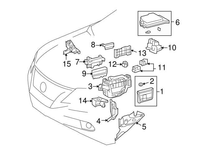 82620-48160 - Fusible Link 2010-2015 Lexus RX450h | AutoNationParts.com