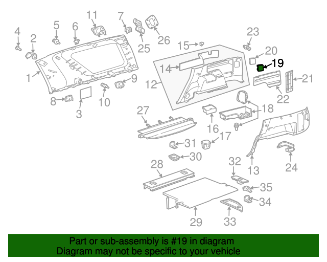 Genuine OEM Access Cover Part# 64746-35010-B0 Fits 2003-2009 Toyota ...
