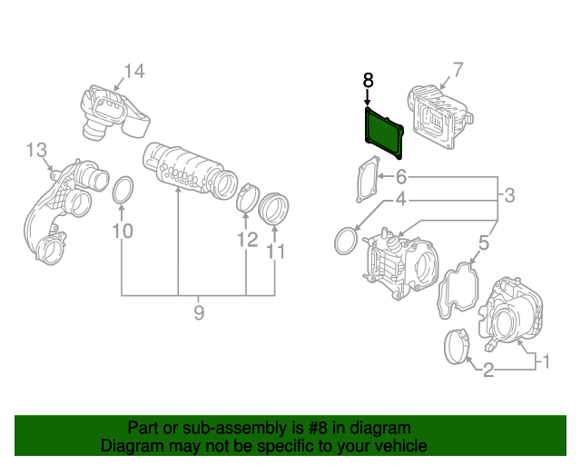 31430979 - Engine Air Intake Hose Gasket - 2015-2022 Volvo | My Swedish ...