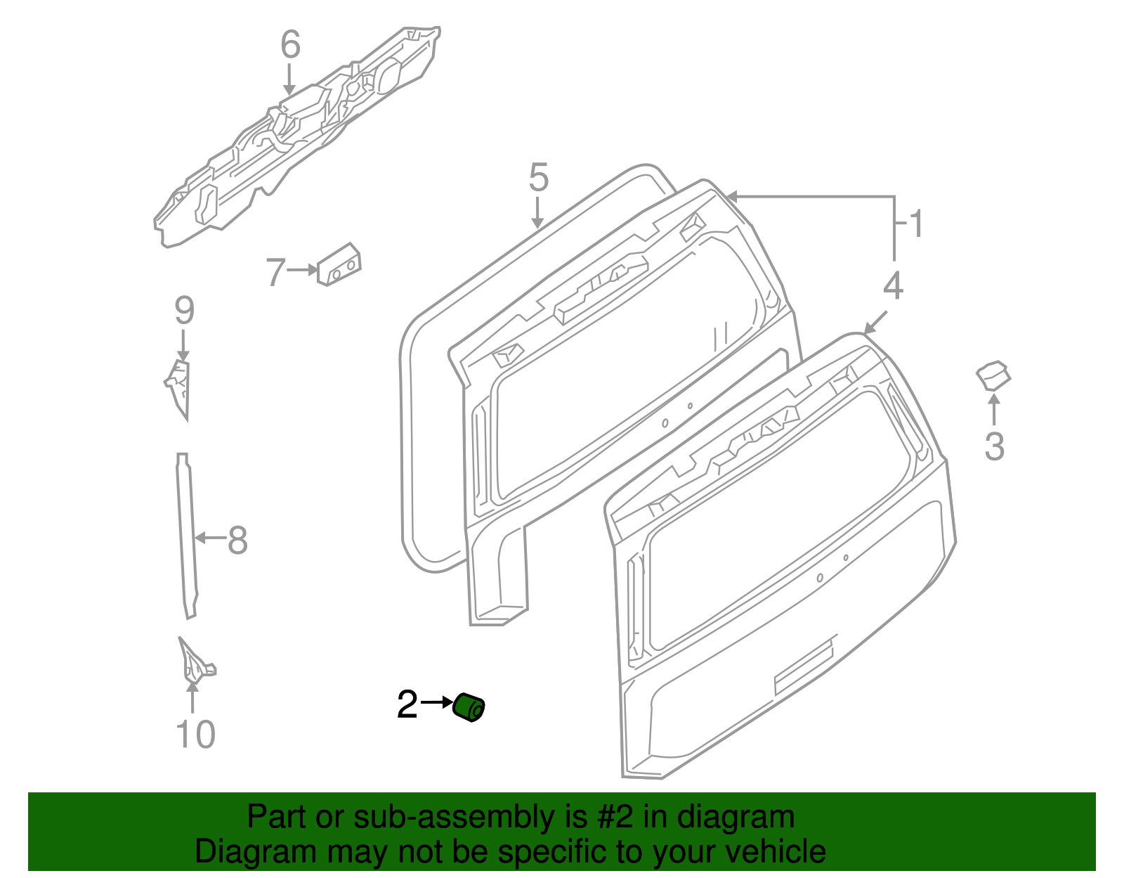 2000-2015 Nissan Lift Gate Bumper 90878-7Z000 | Melloy Nissan Parts