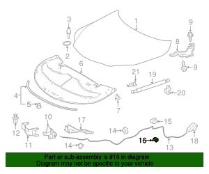 Genuine Release Cable Clip for 2002-2019 Lexus Part# 82711-1A750 ...