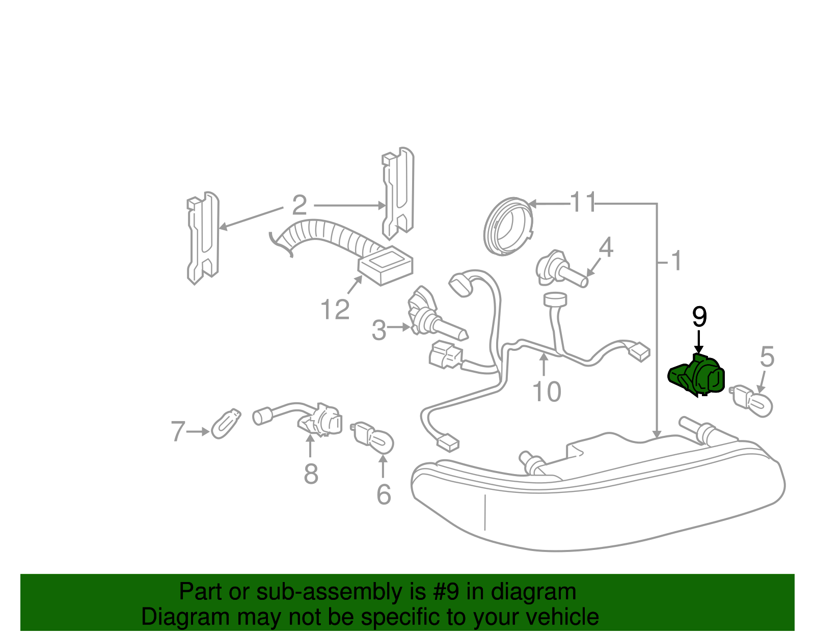 1997-2005 Buick Turn Signal and Parking Lamp Socket 12456483 GM ...